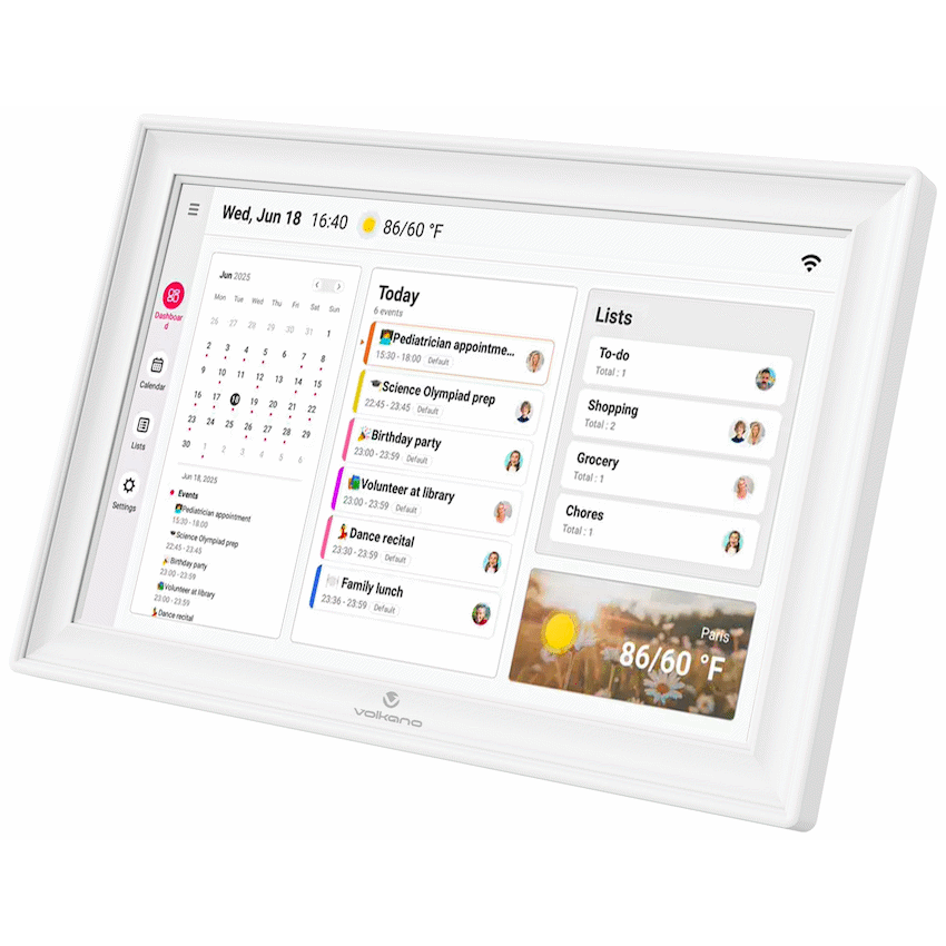 Volkano Agenda Series Smart Calendar and Digital Photo Frame 15.6 ...
