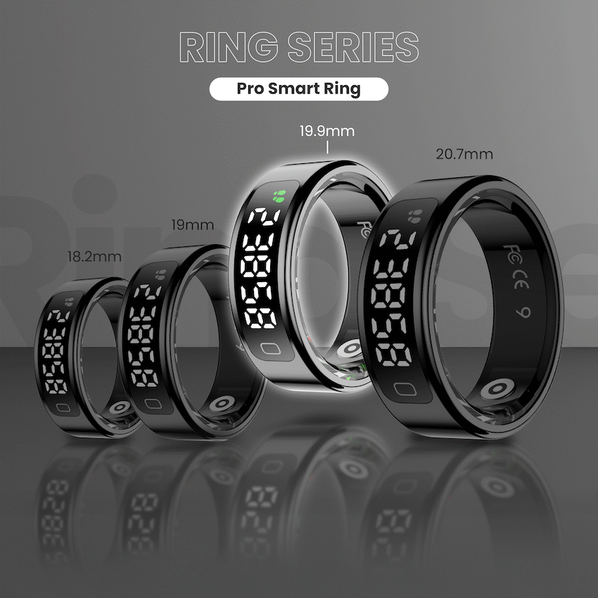 Volkano Ring Series Ring Pro Smart Ring with Charging Case - 19.9mm ...